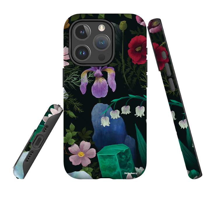 iPhone MagSafe Tough Case - Crystal Flowers II By Anna Stead – Stringberry