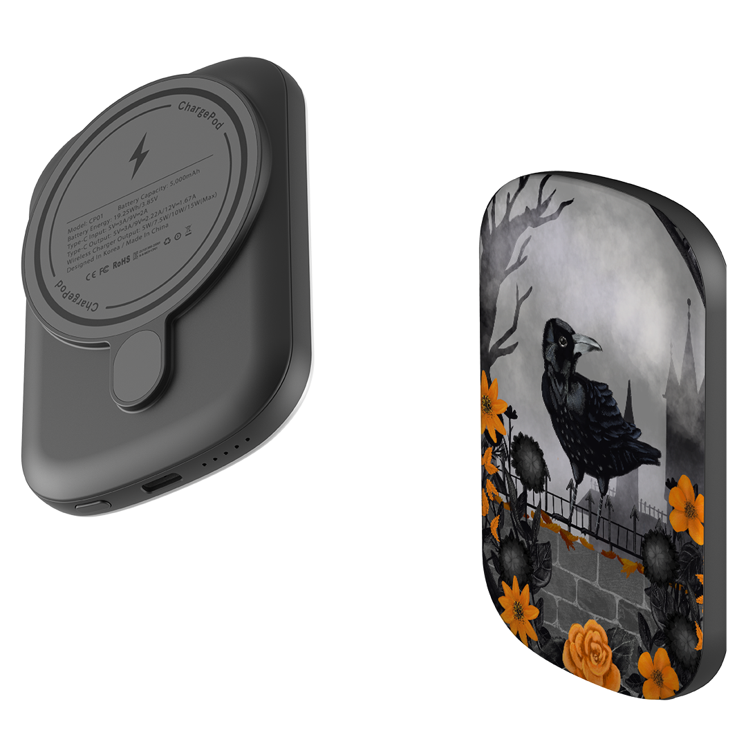 MagSafe Power Bank - Gothic Crow By Abby Jacobs – Stringberry