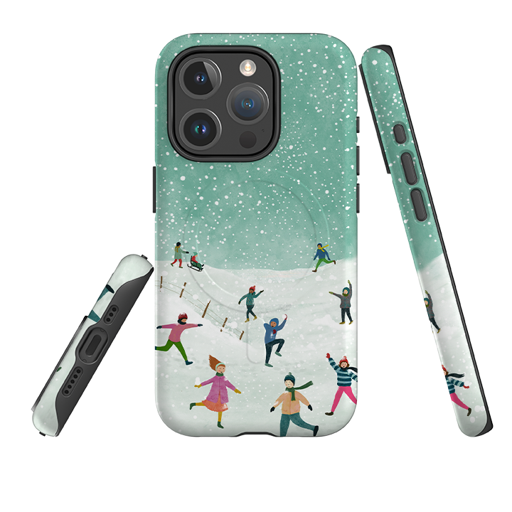 iPhone MagSafe Tough Case - Snowball Fight By Katherine Quinn – Stringberry